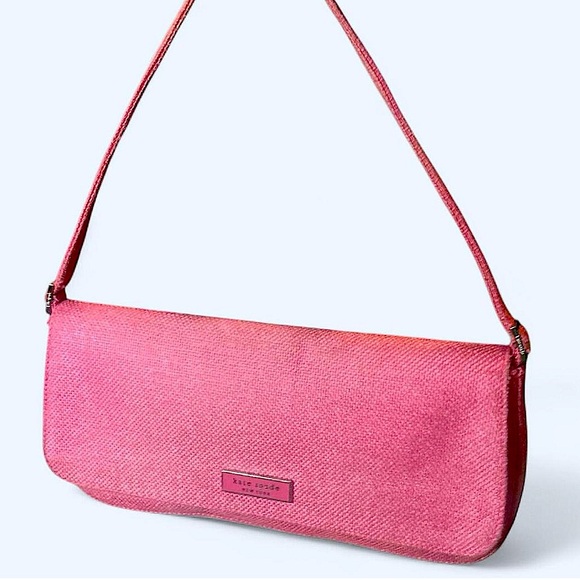 kate spade | Bags | Kate Spade Vintage Pink Woven Shoulder Bag From ...